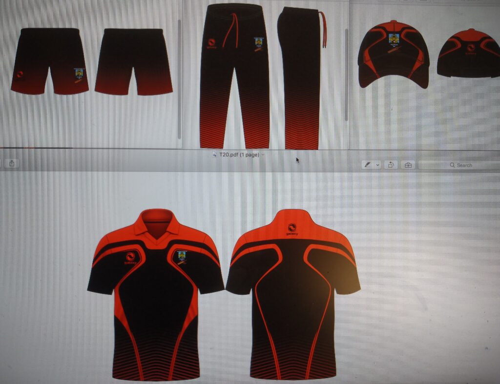 Guildford City Cricket Youth Project's kit for colts
